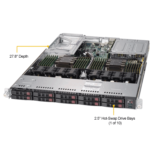Supermicro 1U Rackmount Server SYS-1029U-TRT Scalable Processors NVME